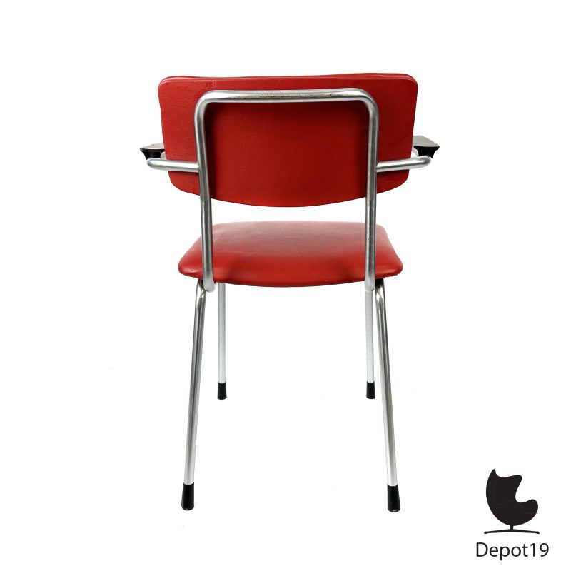 Gispen André Cordemeyer 1235 rode stoel jaren zestig - Depot19.com