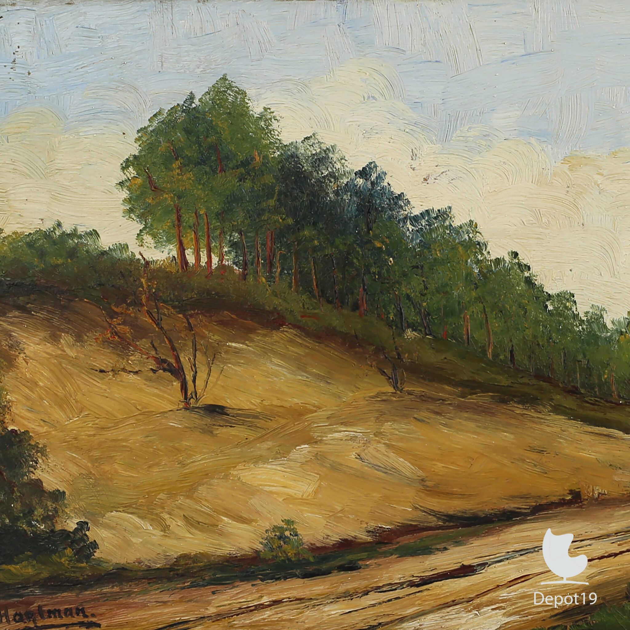 Justine Louise Hartman duinlandschap 1946 Waalsdorpervlakte Den Haag ...
